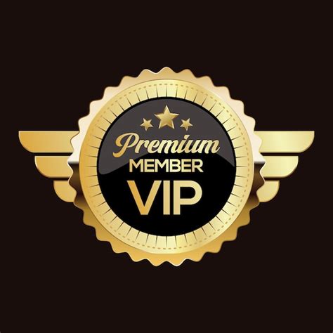 Premium Vector | Golden badge VIP premium member design isolated on ...