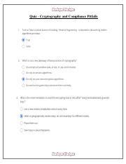 Quiz Cryptography And Compliance Pitfalls Pdf Quiz Cryptography And Compliance Pitfalls