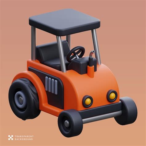 Premium Psd Psd Tractor 3d Illustration