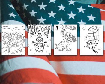 4th Of July Coloring Sheets Pack 8 Coloring Sheets Election