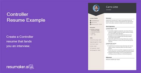 Controller Resume Example For 2024