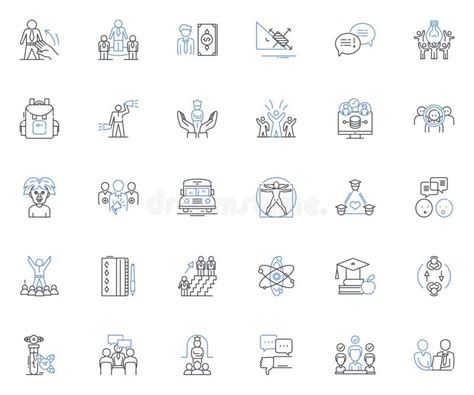 Teaching And Training Line Icons Collection Pedagogy Instruction