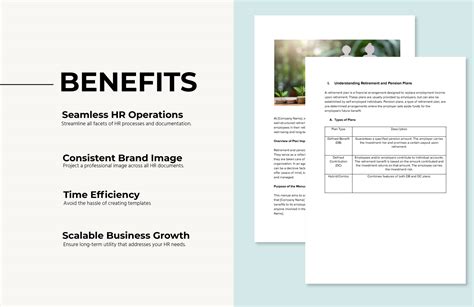 Retirement and Pension Plan Best Practices Manual HR Template in Word, PDF, Google Docs ...