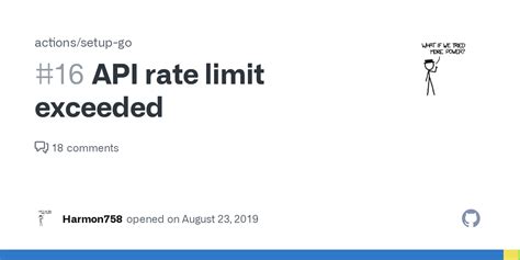 API Rate Limit Exceeded Issue Actions Setup Go GitHub