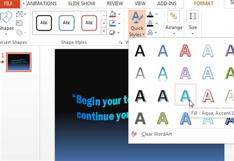 Curved Text With Shaded Colors For PowerPoint