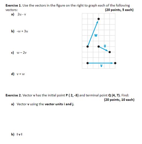 Solved Vectors Exercise Use The Vectors In The Figure On Chegg