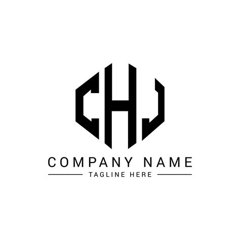Chj Letter Logo Design With Polygon Shape Chj Polygon And Cube Shape