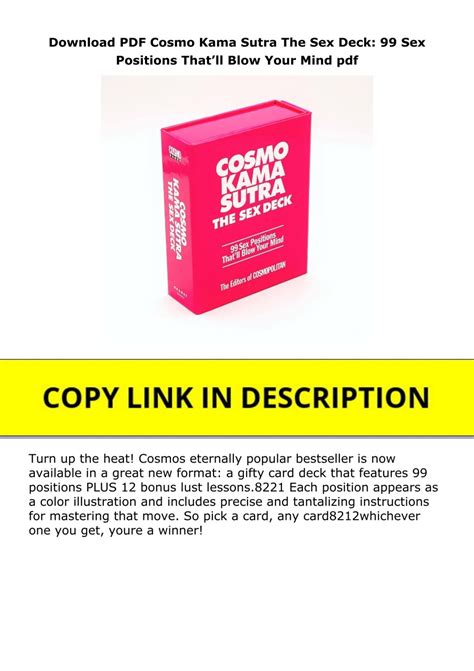Download Pdf Cosmo Kama Sutra The Sex Deck 99 Sex Positions Thatll