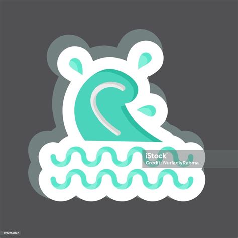 스티커 웨이브 하와이 기호와 관련이 있습니다 심플한 디자인 편집 가능 벡터 0명에 대한 스톡 벡터 아트 및 기타 이미지 0명 곡선 낙서 드로잉 Istock