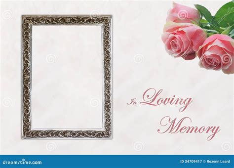Funeral Eulogy Card Stock Image Image Of Loving Flowers 34709417