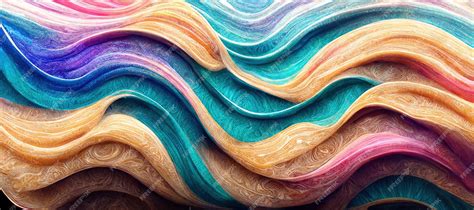 Premium Photo Colorful Wavy Pattern Texture Abstract Background