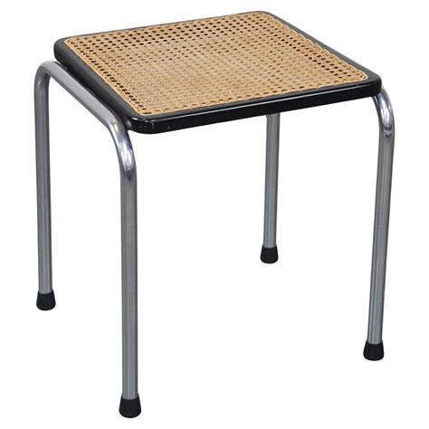 Vintage Stool With A Woven Seat For Sale At 1stdibs