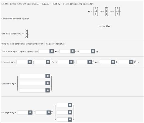 Solved Let M Be A 3×3 Matrix With Eigenvalues