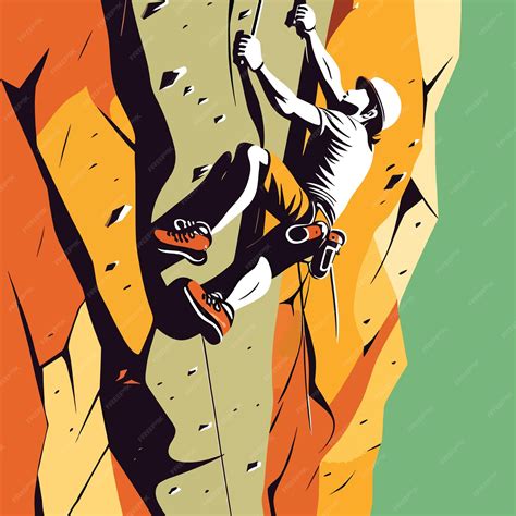 Premium Vector Climbing Rock Vector