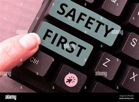 Writing Displaying Text Safety First Conceptual Photo Avoid Any