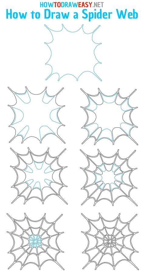 How To Draw A Spider Web Easy How To Draw Easy