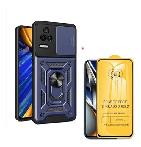 Capa Anti Impacto Ring 2 Películas Vidro 9d Xiaomi Poco F4 Parcelamento Sem Juros