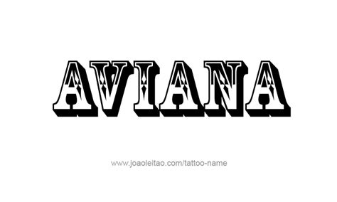 Aviana Name Tattoo Designs