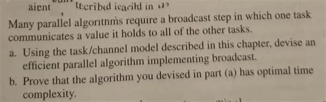 3 9 many parallel algorithms require a broadcast step