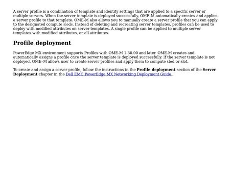 Server Profiles Dell Poweredge Mx Deployment With Vmware Cloud Foundation Deployment Guide
