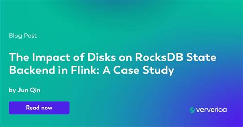 The Impact Of Disks On Rocksdb State Backend In Flink A Case Study