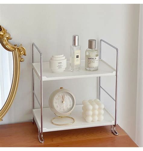 화장품 향수 진열 다용도 인테리어 2단 코너 수납 선반 티몬