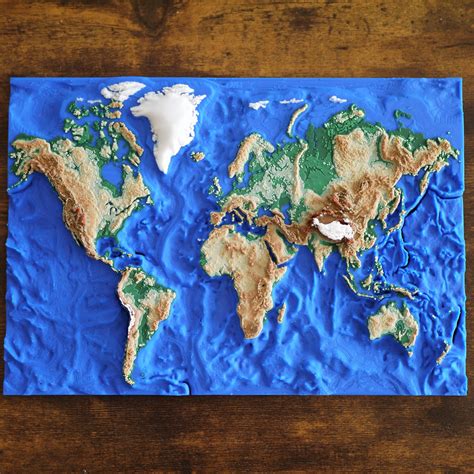 3d World Map By Yasu Download Free Stl Model