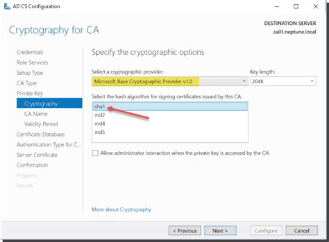 how to migrate active directory certificate services to sha 2 and key