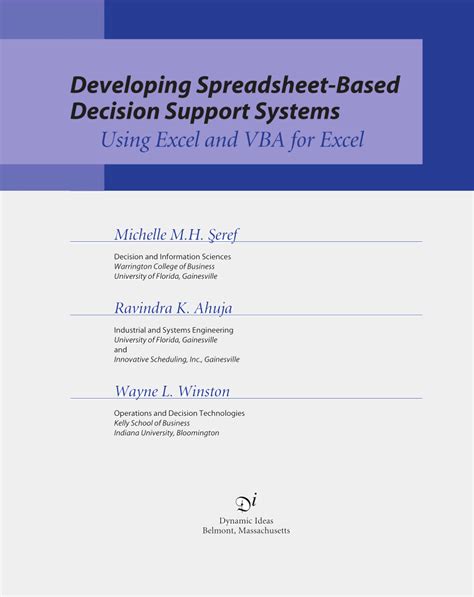 Managerial Decision Modeling With Spreadsheets 2nd Edition Pdf In Pdf Developing