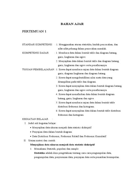 Bahan Ajar Statistika Pdf Metode And Bahan Ajar Komputer