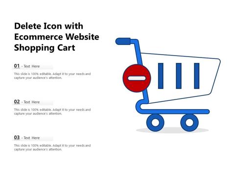Delete Icon With Ecommerce Website Shopping Cart Presentation Graphics Presentation
