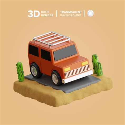 Premium Psd Safari 3d Illustration Rendering