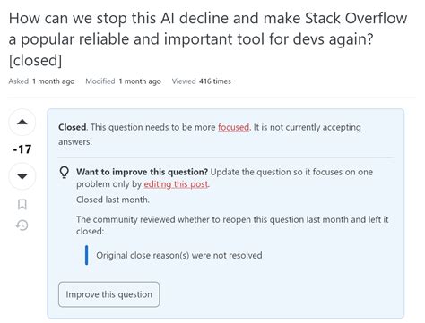 I Guess We Cant Save Stack Overflow From Ai ·