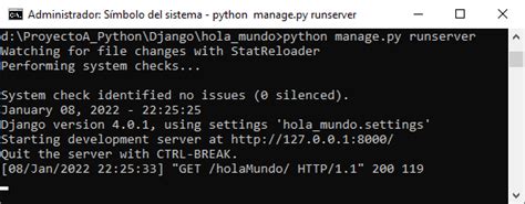 Instalar Django y primera aplicación web hola mundo en Python Proyecto A