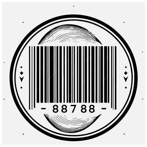 Bar Code Label Template Isolated On White Background Premium Ai
