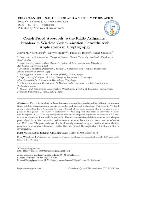Pdf Graph Based Approach To The Radio Assignment Problem In Wireless