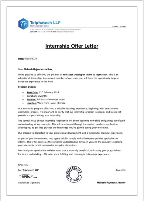 Mahesh Jadhav On Linkedin Internship Fullstackdeveloper Telphatech