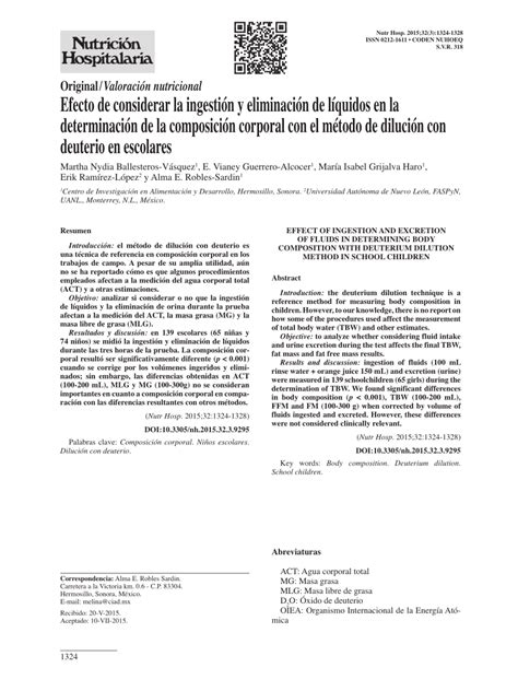Pdf Effect Of Ingestion And Excretion Of Fluids In Determining Body Composition With Deuterium