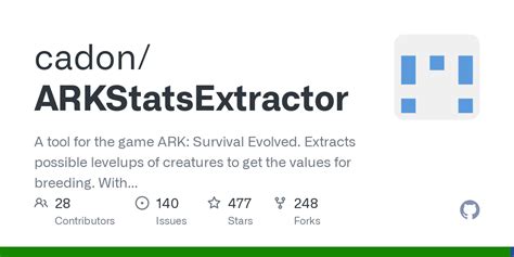 GitHub Cadon ARKStatsExtractor A Tool For The Game ARK Survival Evolved Extracts Possible