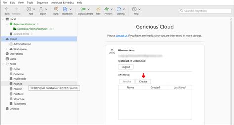 Managing Api Keys Geneious