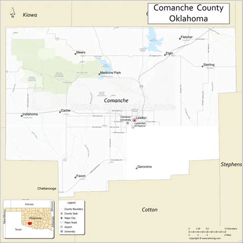 Map Of Comanche County Oklahoma Thong Thai Real