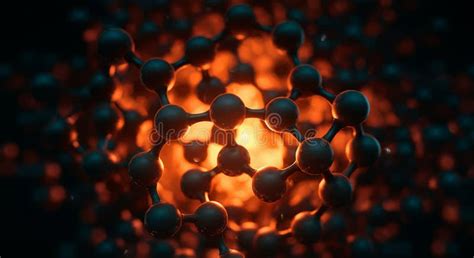 History Of Futuristic Molecular Structures Stock Illustration