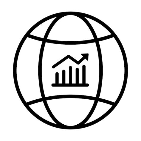 Premium Vector Statistics On Global Economic Trends Icon In Linear