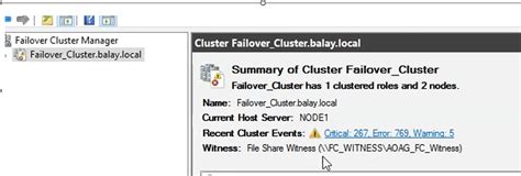 Failover Cluster File Share Witness Windows Spiceworks Community