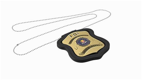 Fbi Badge In Leather Case Model Turbosquid 2022366