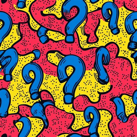 Download Colorful Abstract Pattern With Question Marks Patterns Online