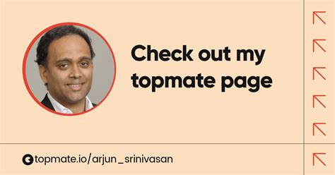 Arjun Srinivasan Book A Call On Topmate