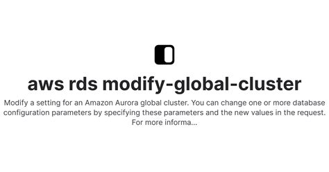 Aws Rds Modify Global Cluster Fig Aws Rds Modify Global Cluster Fig