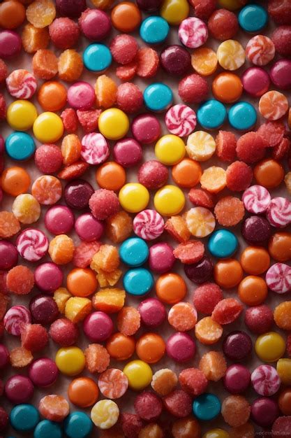 Premium Ai Image Colorful Candies Commodity Product Photography