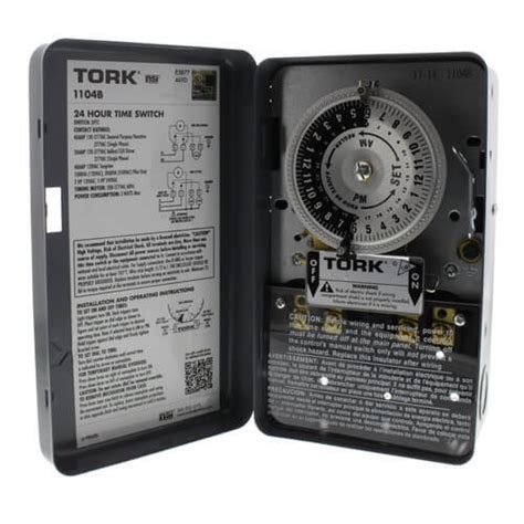 1104 Tork 1104 208 277v 24 Hour Timer Dpst